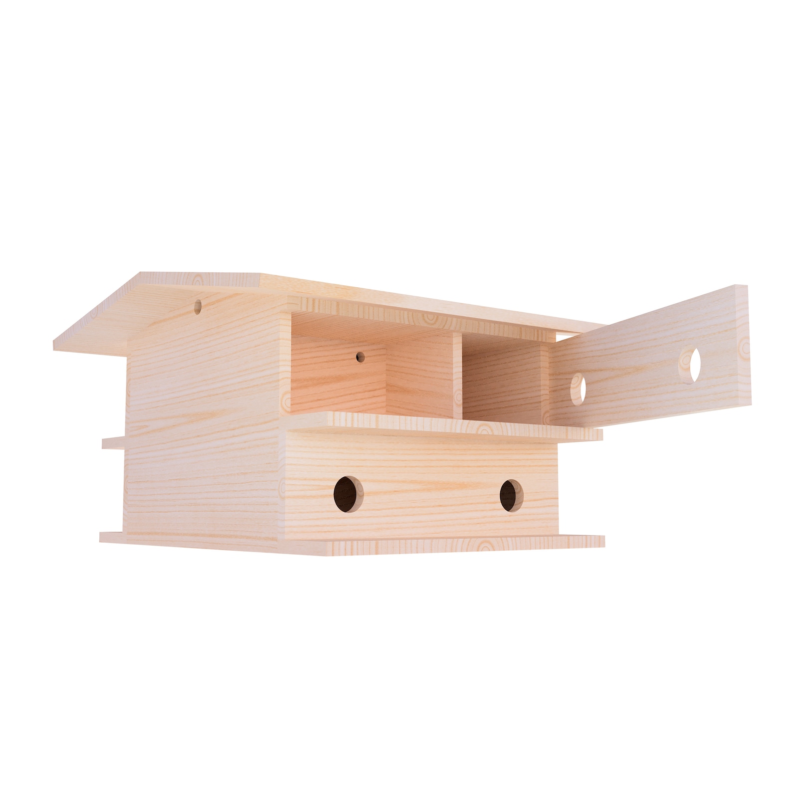 Bird Nest Box Plan | Purple Martin Nest Colony Box DIY | Eight-chamber ...