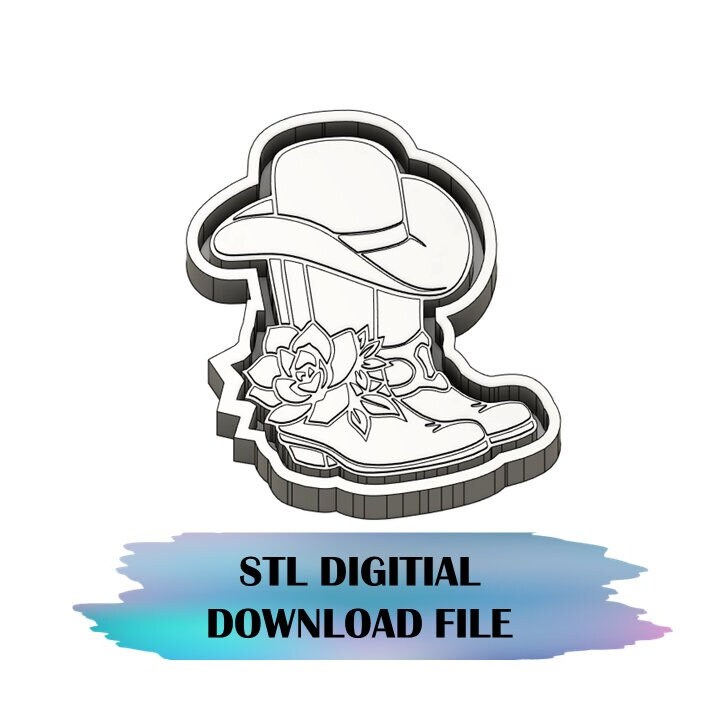 Boots With Flowers Mold Housing STL File - Etsy