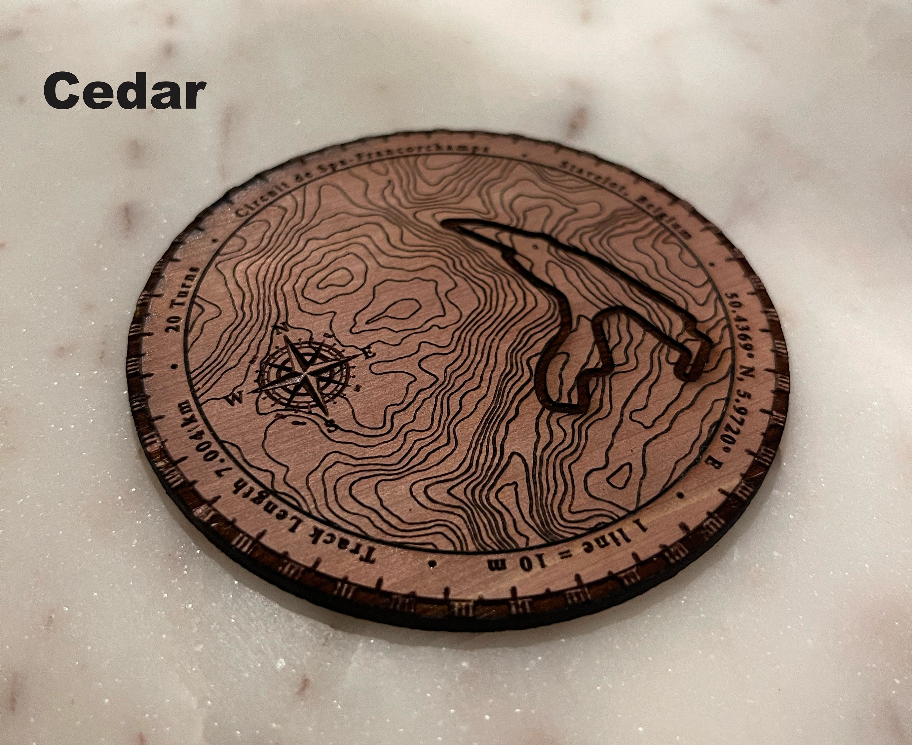 Race Track Topography Coasters - Etsy
