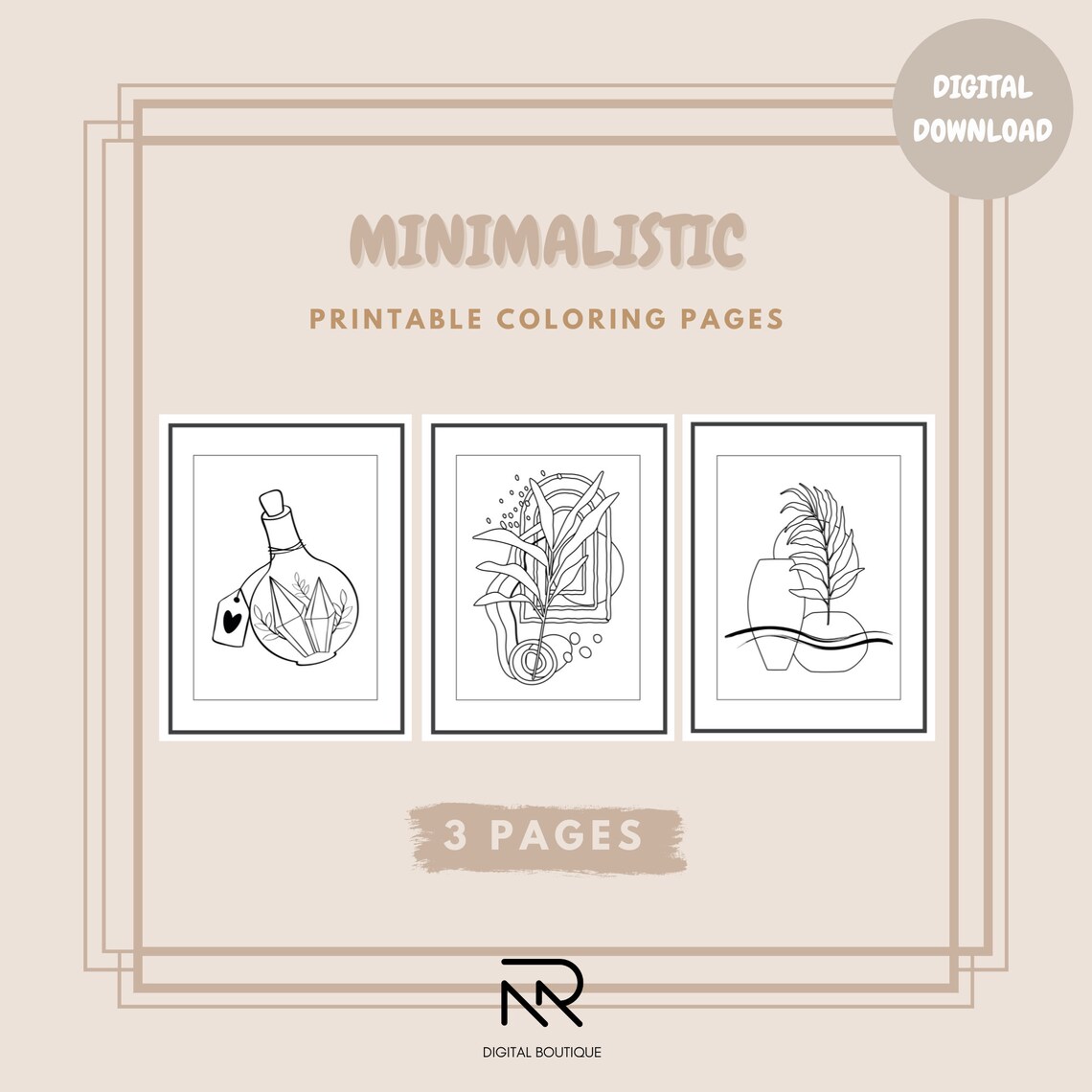 Minimalistic Digital Coloring Pages | Printable Coloring Pages ...