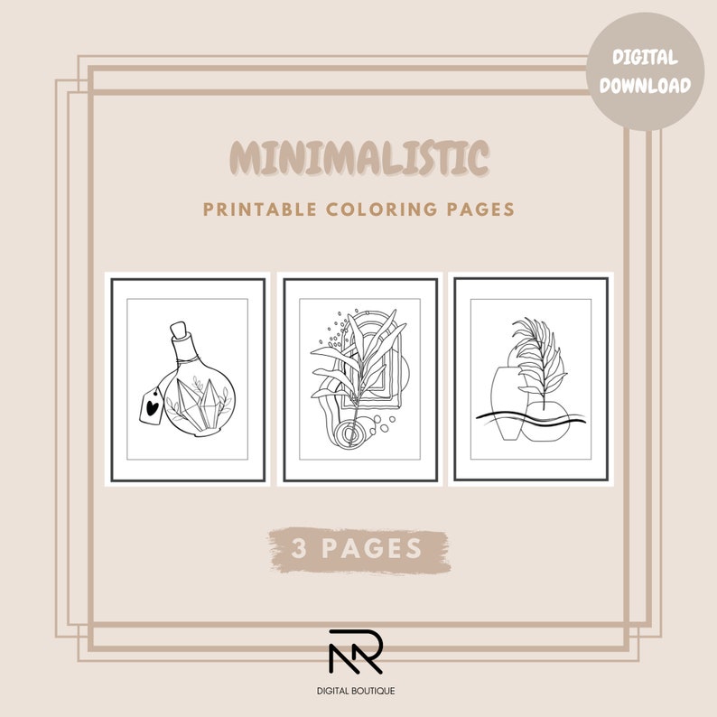 Minimalistic Digital Coloring Pages | Printable Coloring Pages ...