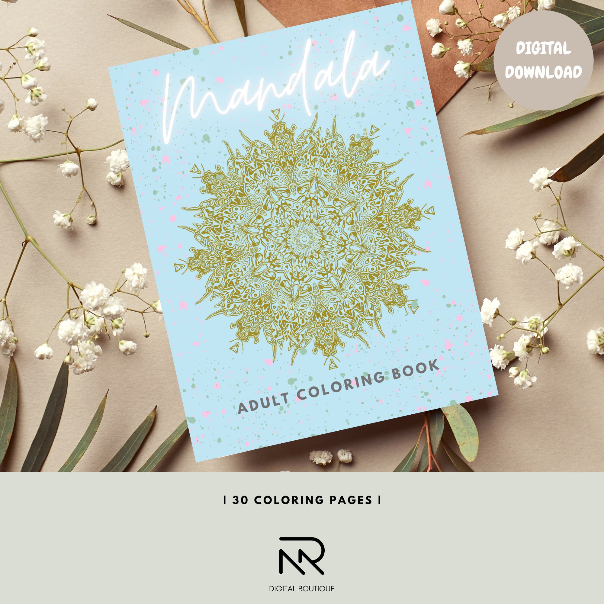 Printable Mandala Adult Coloring Book 30 Mandala Coloring Pages ...