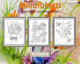 Boho Digital Coloring Pages Printable Coloring Pages Instant Download ...