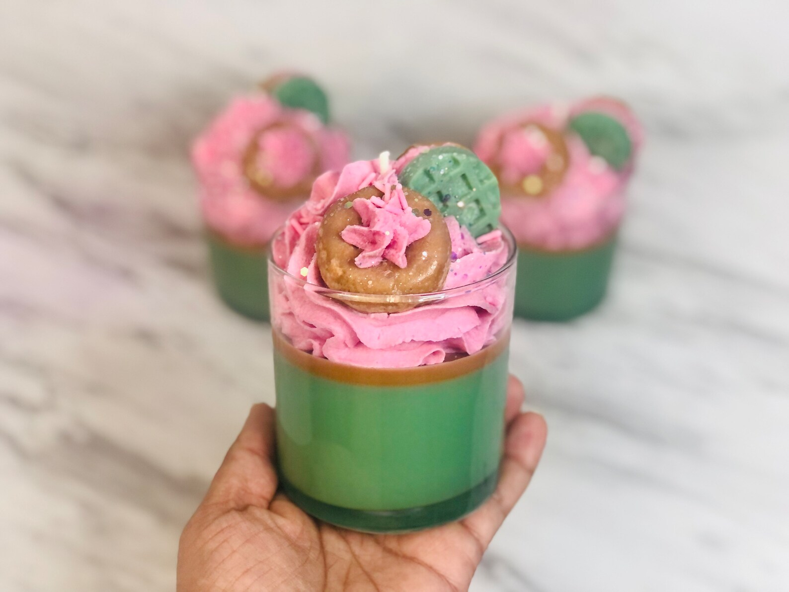 Love Me/strong Candle/gift/valentines/st'patricks Day/green & Pink - Etsy