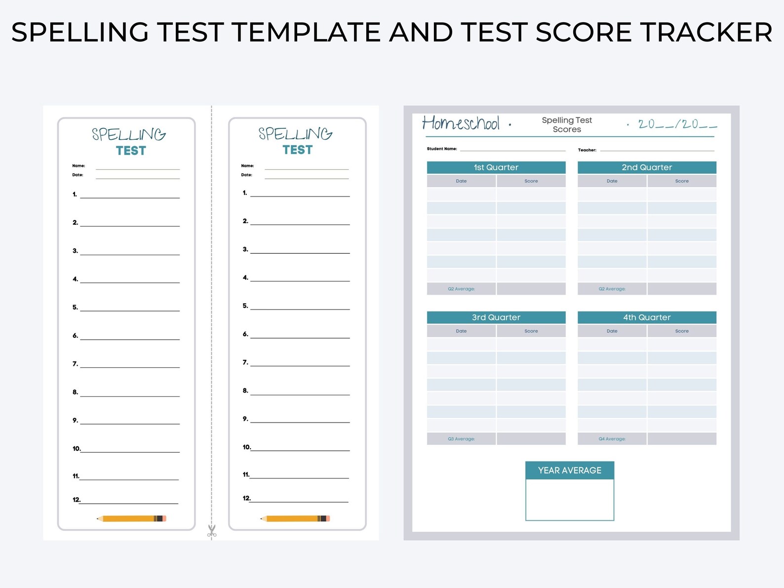 Customizable Homeschool Spelling Curriculum Worksheets - Etsy