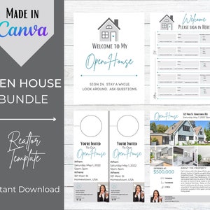 Open House Bundle Templates for Real Estate Agents - Etsy