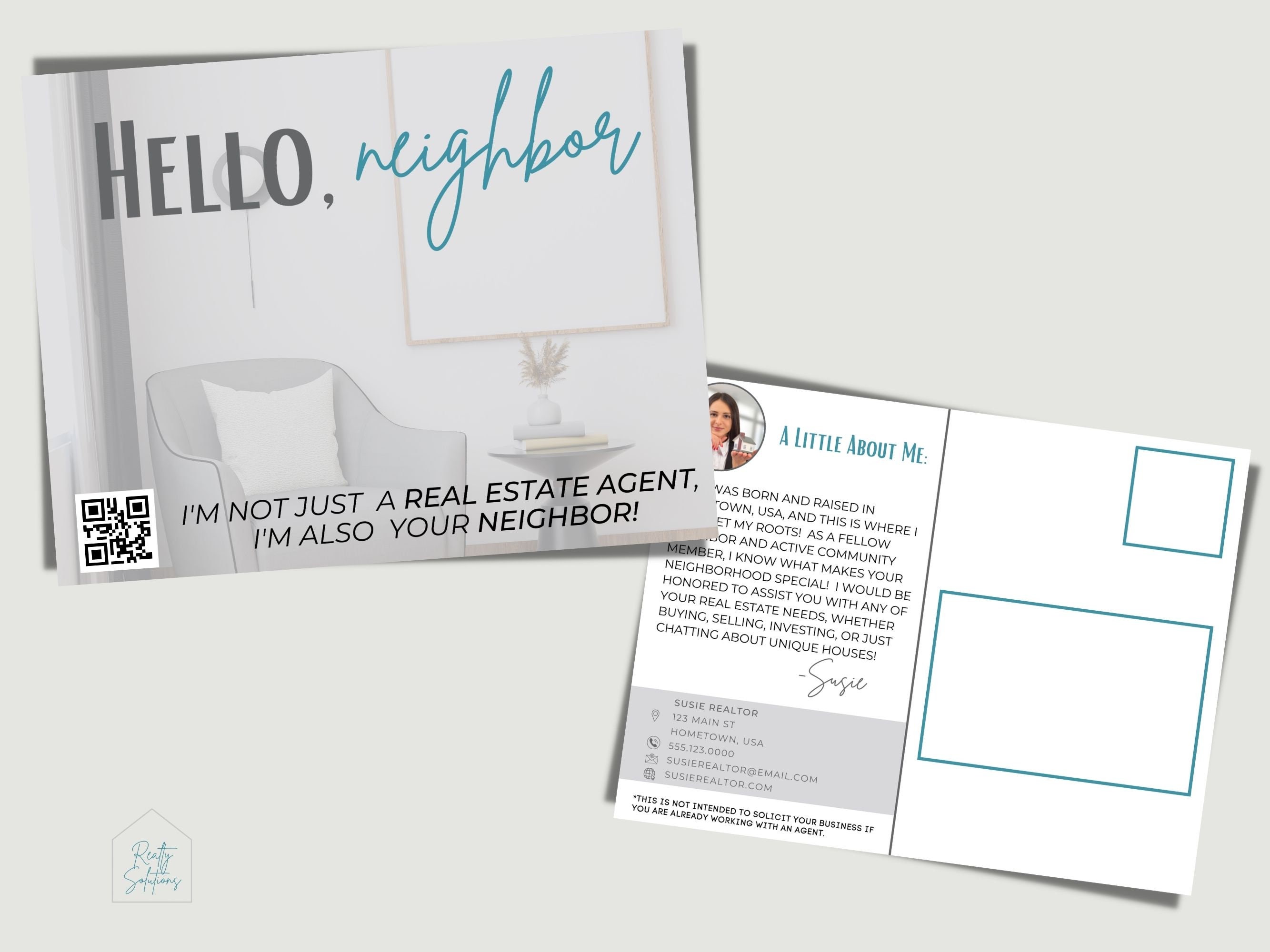 New Agent Real Estate Farming Post Card Templates - Etsy