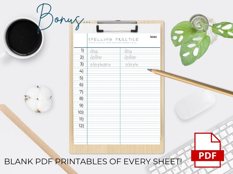 Customizable Homeschool Spelling Curriculum Worksheets - Etsy