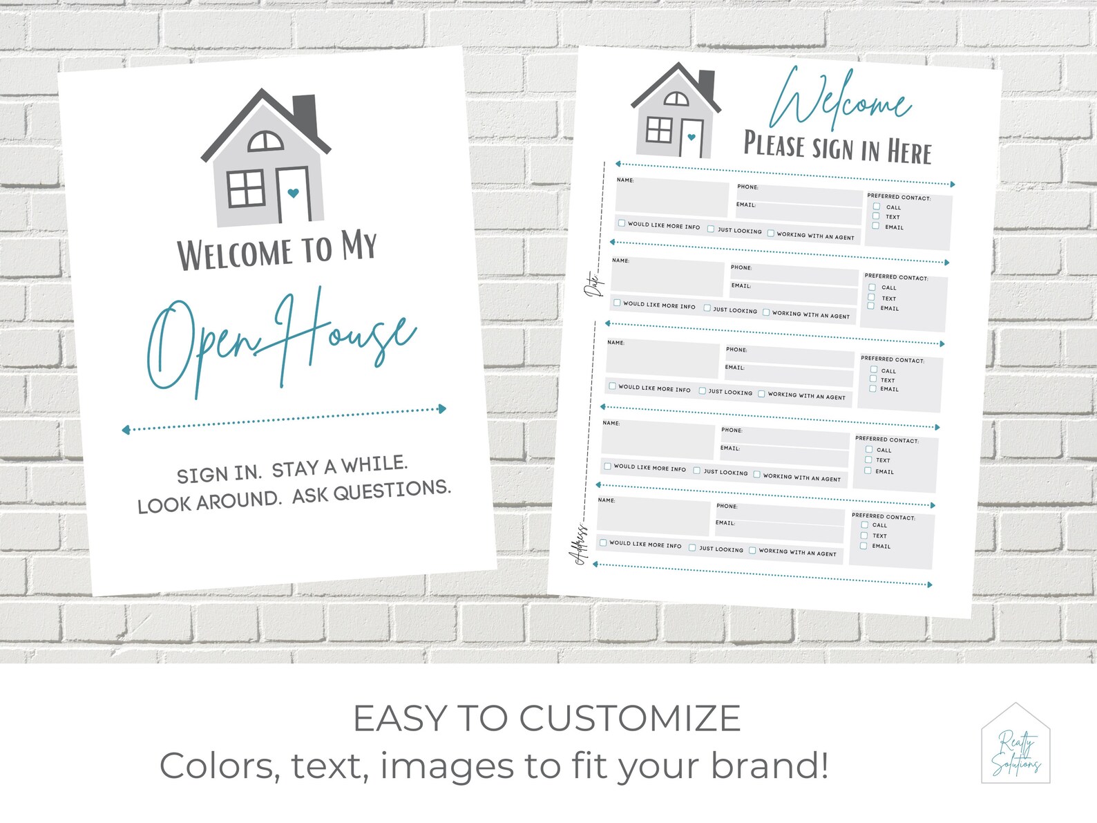 Open House Bundle Templates for Real Estate Agents - Etsy