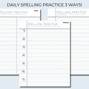 Customizable Homeschool Spelling Curriculum Worksheets - Etsy