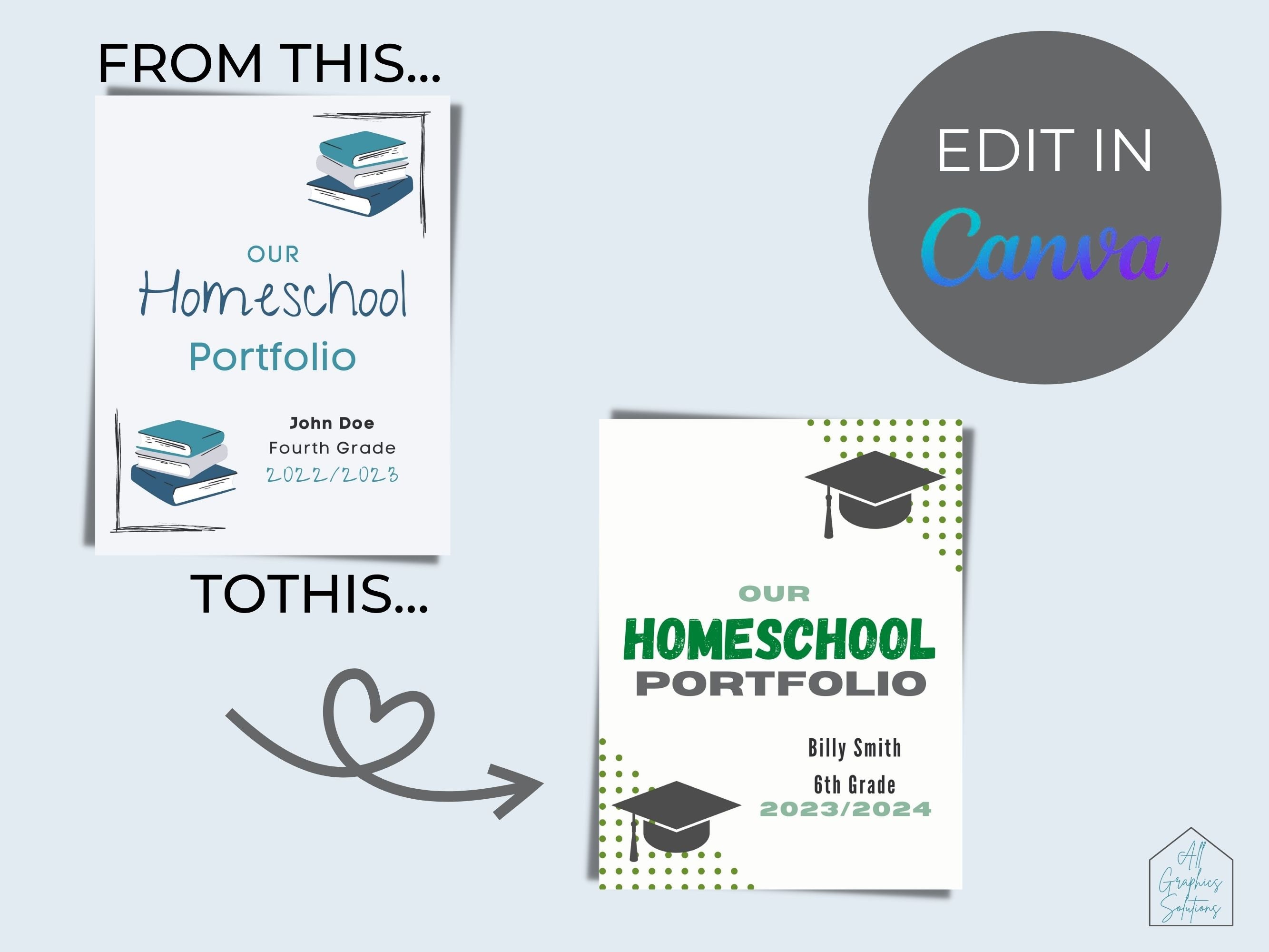 Customizable Homeschool Portfolio Logs and Records - Etsy