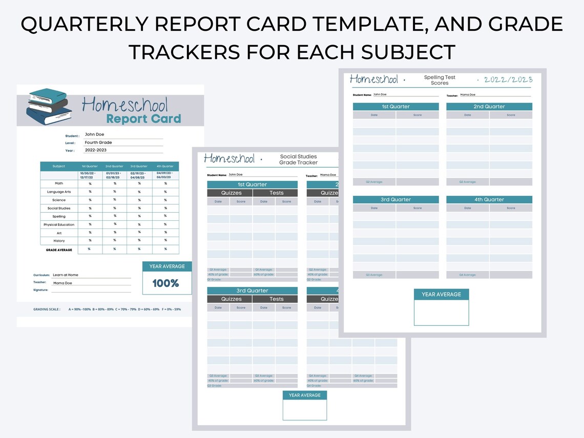 Customizable Homeschool Portfolio Logs and Records - Etsy