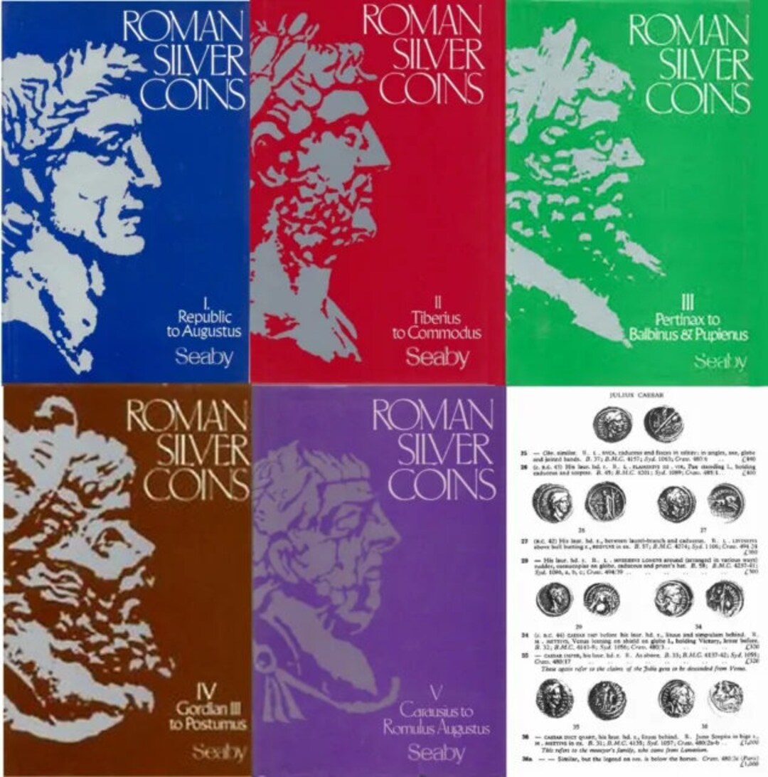 Roman Silver Coins I.-V. 5PCS Catalogs Numismatics Publications Digital ...