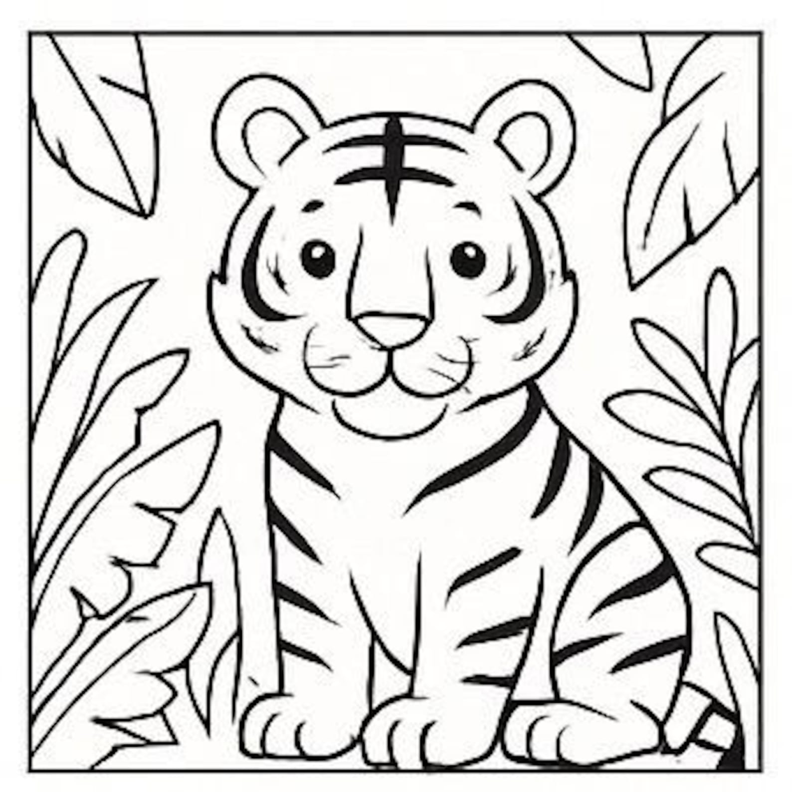Printable Jungle Animal Coloring Page – Cute Safari Animals for Kids ...