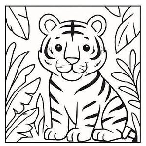 Printable Jungle Animal Coloring Page – Cute Safari Animals for Kids ...