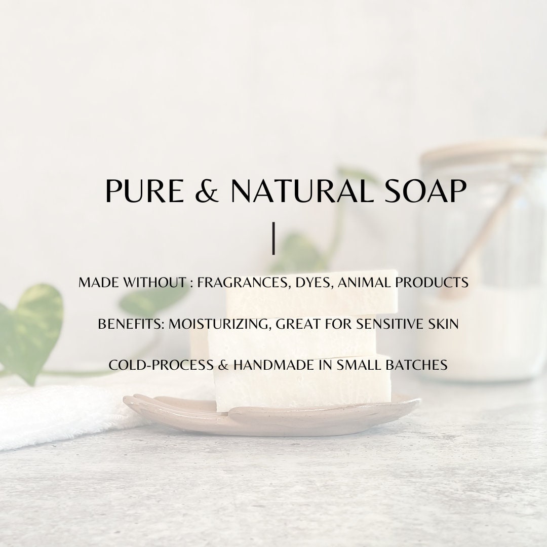 Pure and Natural Soap Unscented Handmade Soap Cold Processed Soap Soap ...