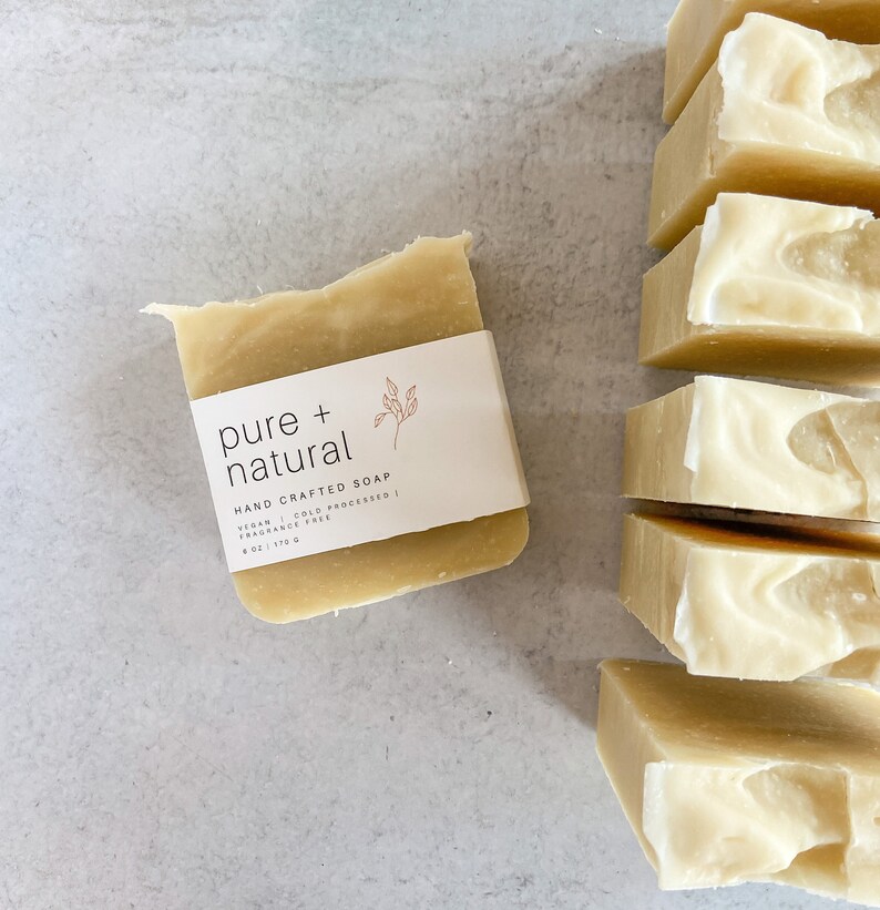 Pure and Natural Soap Unscented Handmade Soap Cold Processed Soap Soap ...