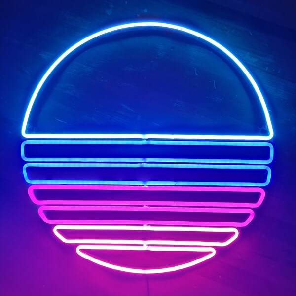 Neon Sign Sun Retro - Etsy