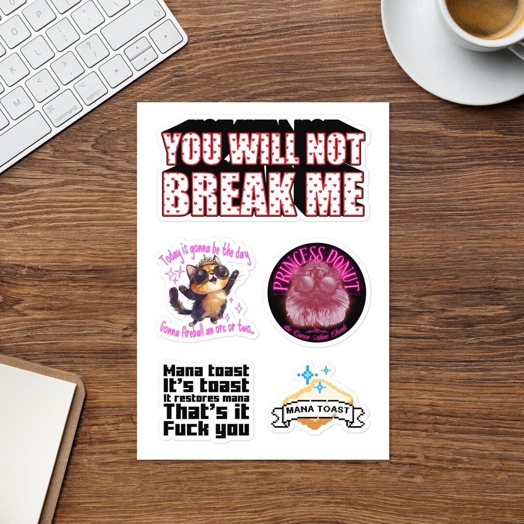 Dungeon Crawler Carl Inspired Sticker Sheet – Princess Donut, Mana ...