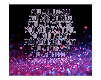 You Are Strong You Are Brave You Are Loved Canvas Art Print - Etsy