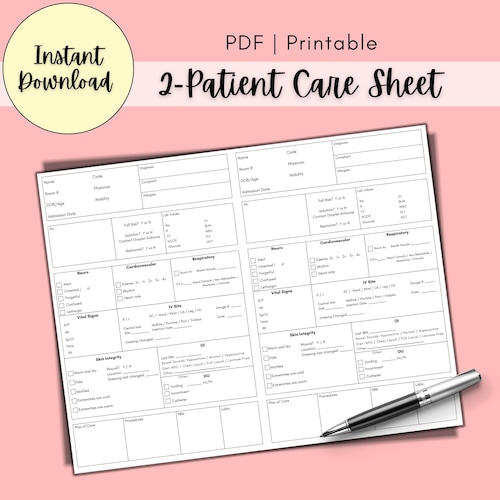 Med Surg Nurse Report Sheet SBAR Patient Handoff - Etsy