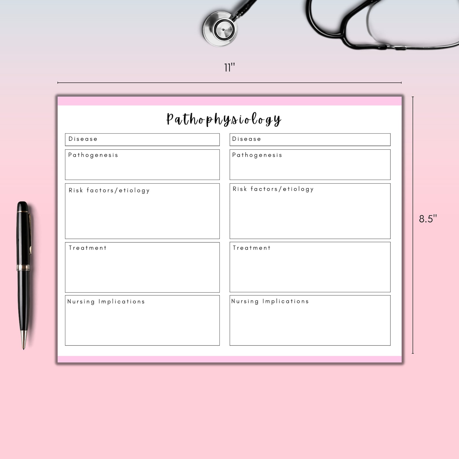 Nurse Student Printable Nursing Notes BUNDLE, Concept Map ...
