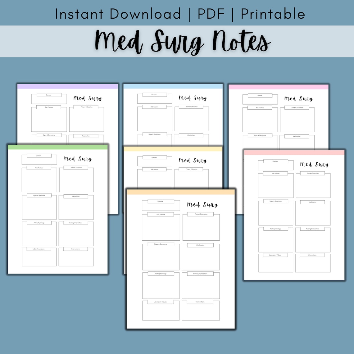 Nurse Note Taking Bundle Nursing School Notes Nursing - Etsy