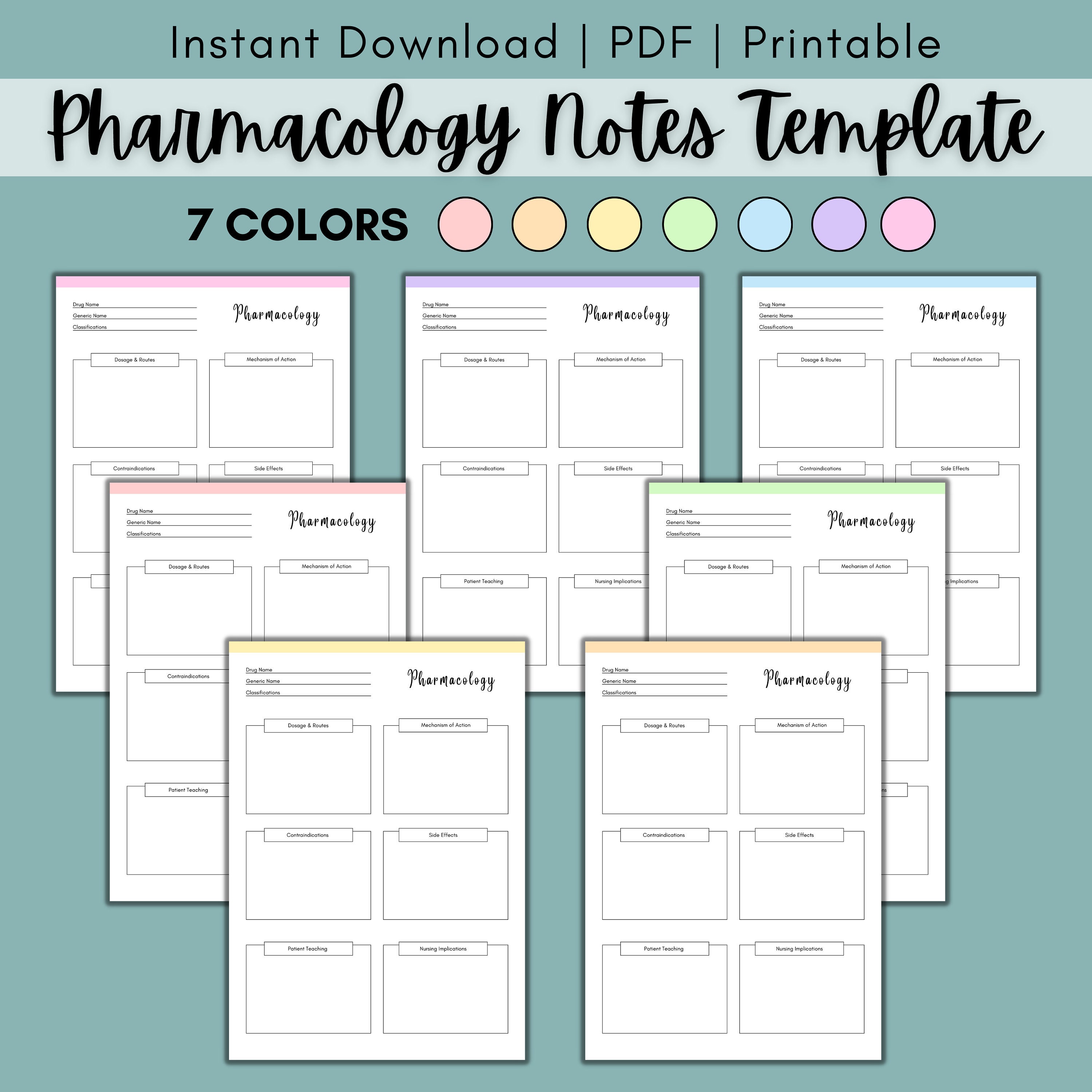 Nurse Note Taking Bundle, Nursing School Notes, Nursing Student, NCLEX ...