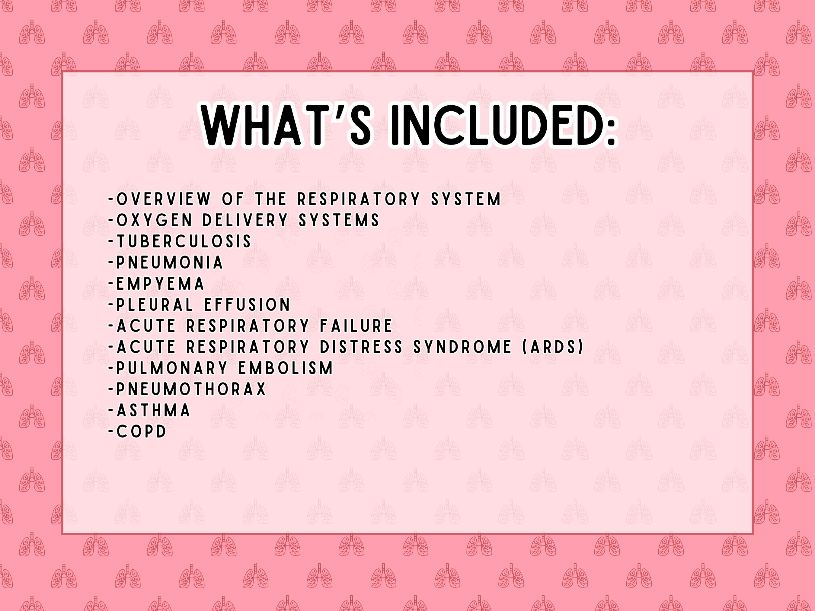 Respiratory System Nursing Notes Bundle: NCLEX & Med Surg (digital ...