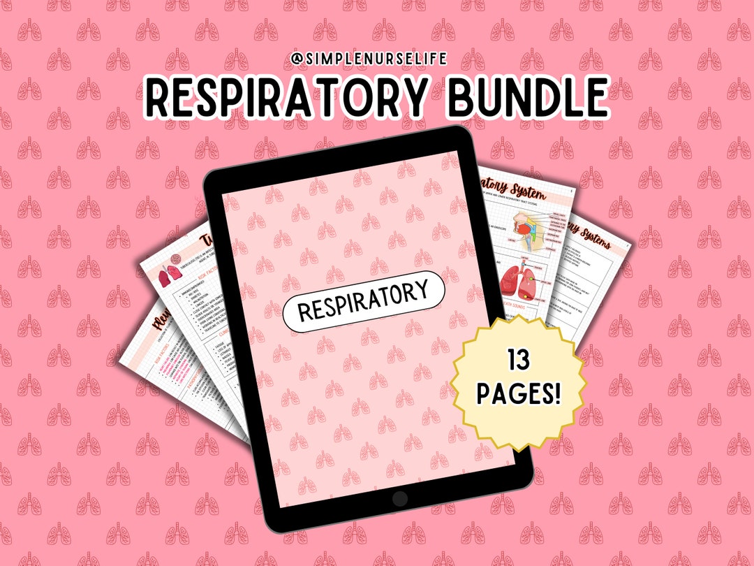 Respiratory System Nursing Notes Bundle: NCLEX & Med Surg (digital ...