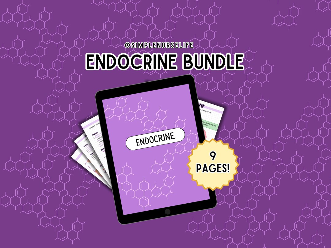 Endocrine Nursing Bundle Notes, NCLEX Notes, Med Surg Notes, Endocrine ...