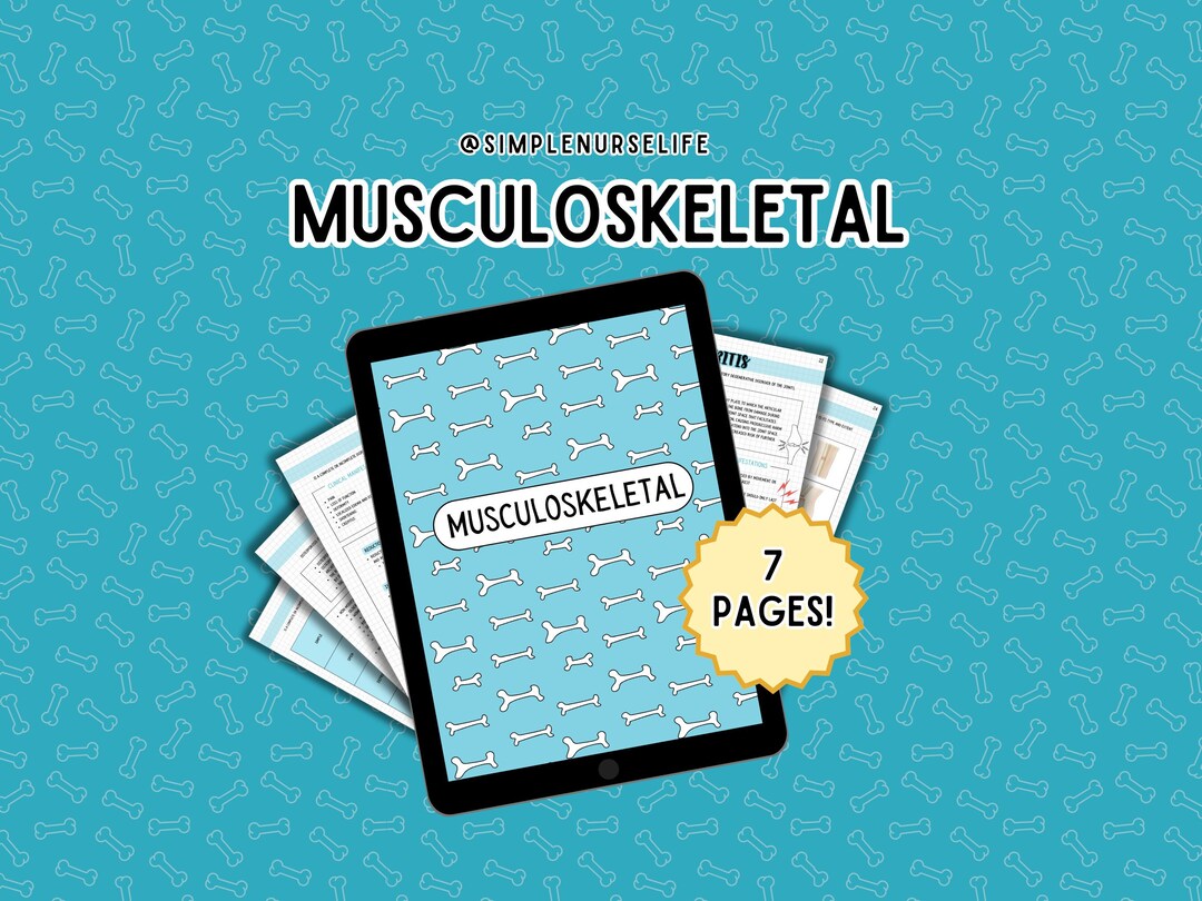 Musculoskeletal Nursing Bundle Notes, NCLEX Notes, Med Surg Notes ...