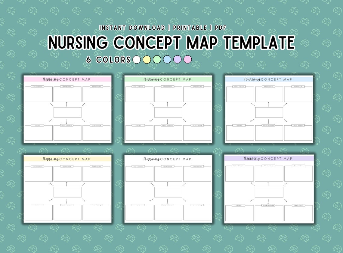 Nursing Concept Map, Nursing Notes, Nurse Study Template, Pharmacology ...