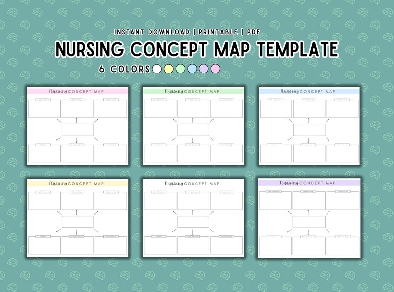 Nursing Concept Map, Nursing Notes, Nurse Study Template, Pharmacology ...