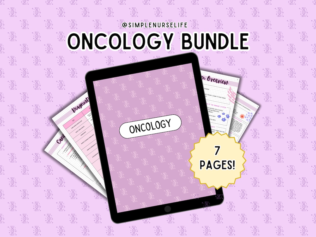Oncology Nursing Notes Bundle: NCLEX Med Surg Review (digital Download ...