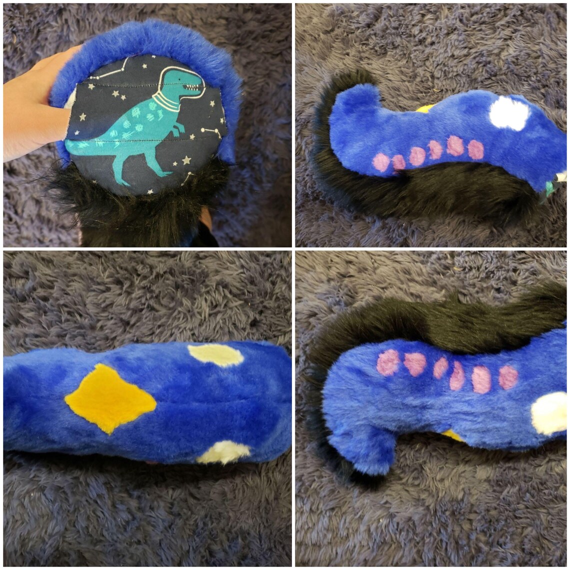Space Themed Mini Partial Dino Mask Fursuit - Etsy
