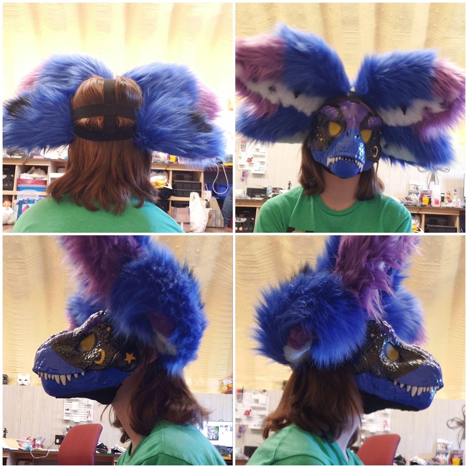 Space Themed Mini Partial Dino Mask Fursuit - Etsy