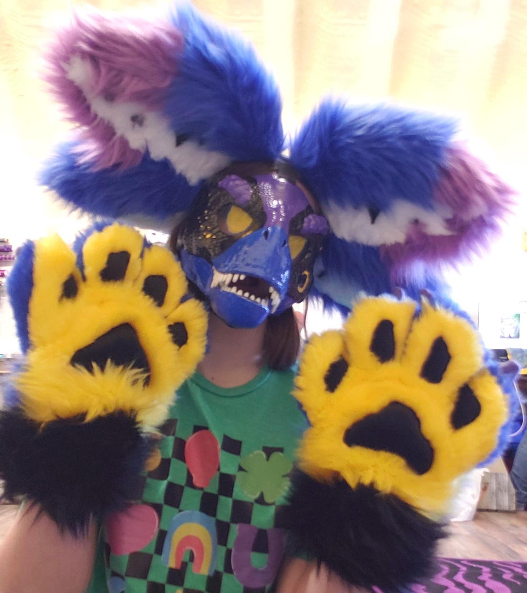 Space Themed Mini Partial Dino Mask Fursuit - Etsy
