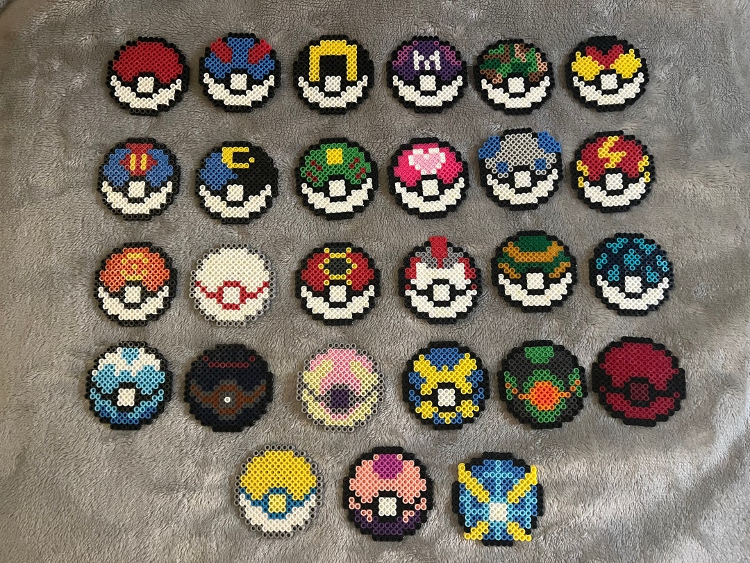 Perler Pokeballs Choose From 27 Variations - Etsy Denmark