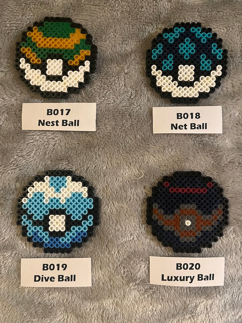 Perler Pokeballs - Choose From 27 Variations - Etsy