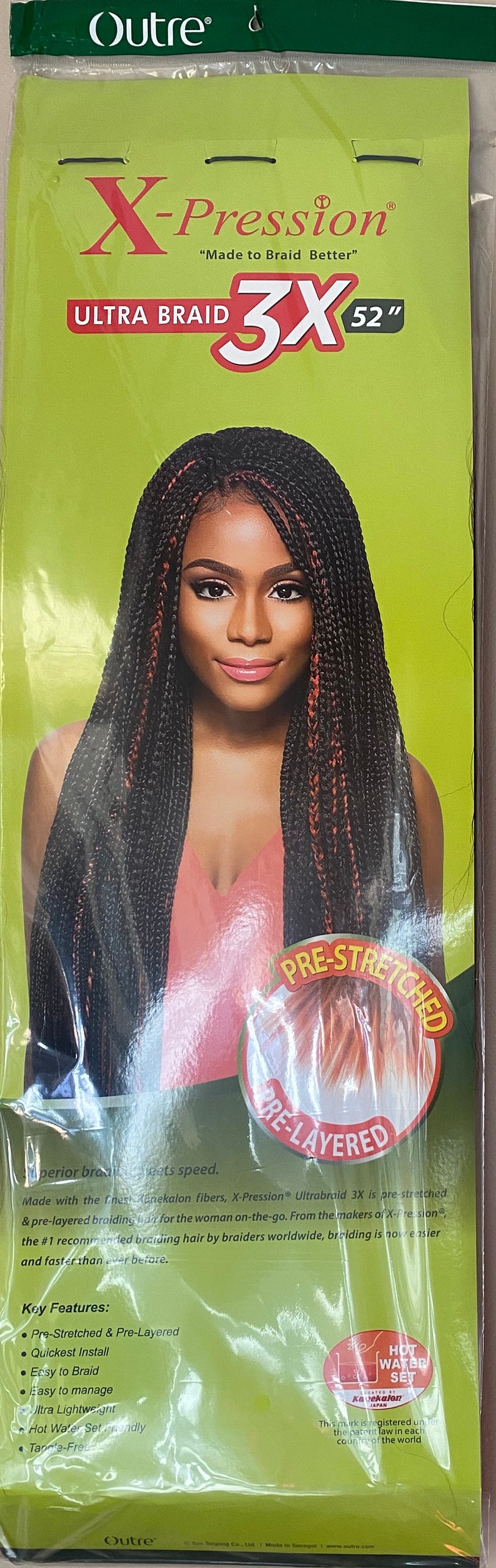 Braiding 3 Pack Outre-x-pression Pre-stretched Braid 52 Inch - Etsy
