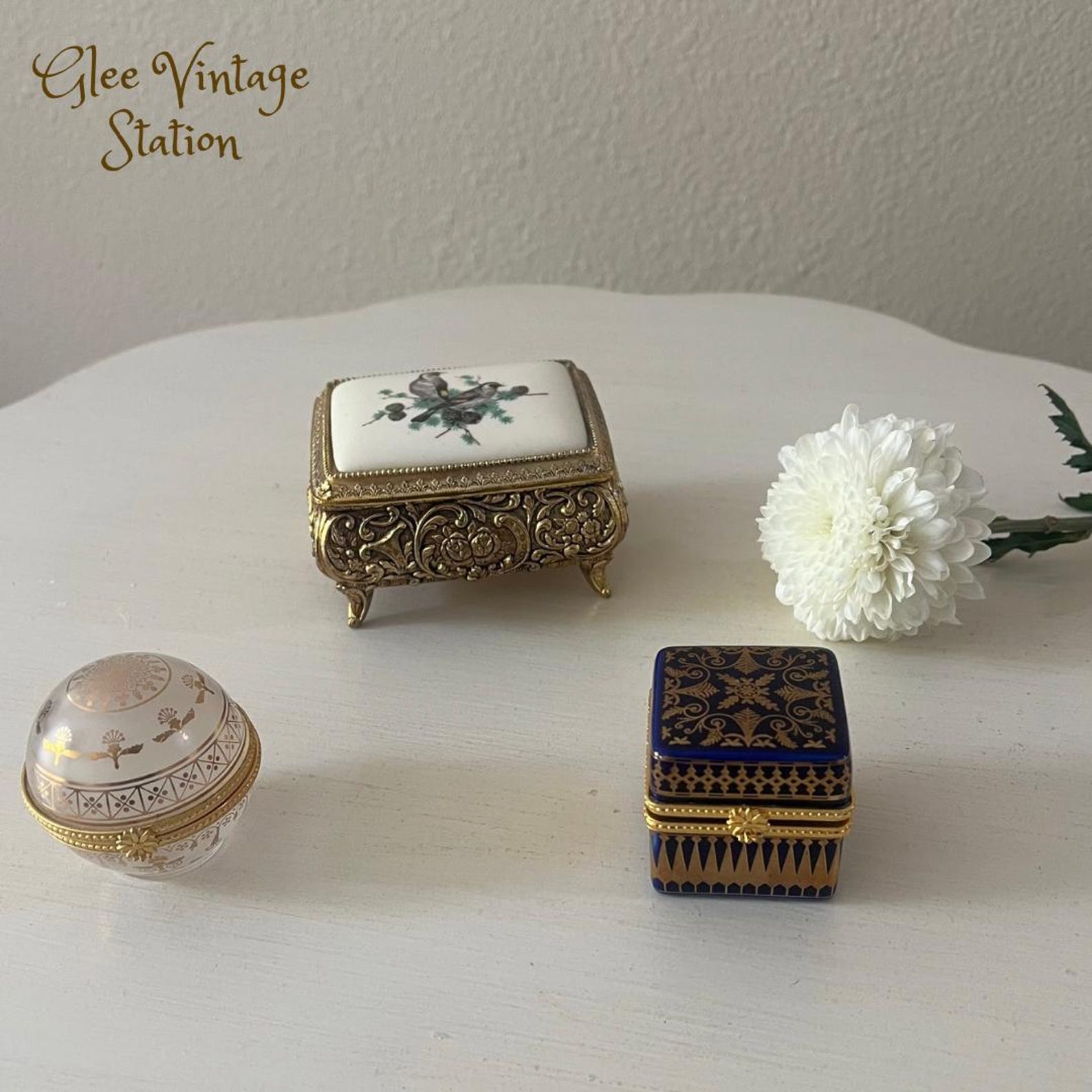 Vintage Box Collection, Including Ring Boxes, and Jewelry Boxes From ...
