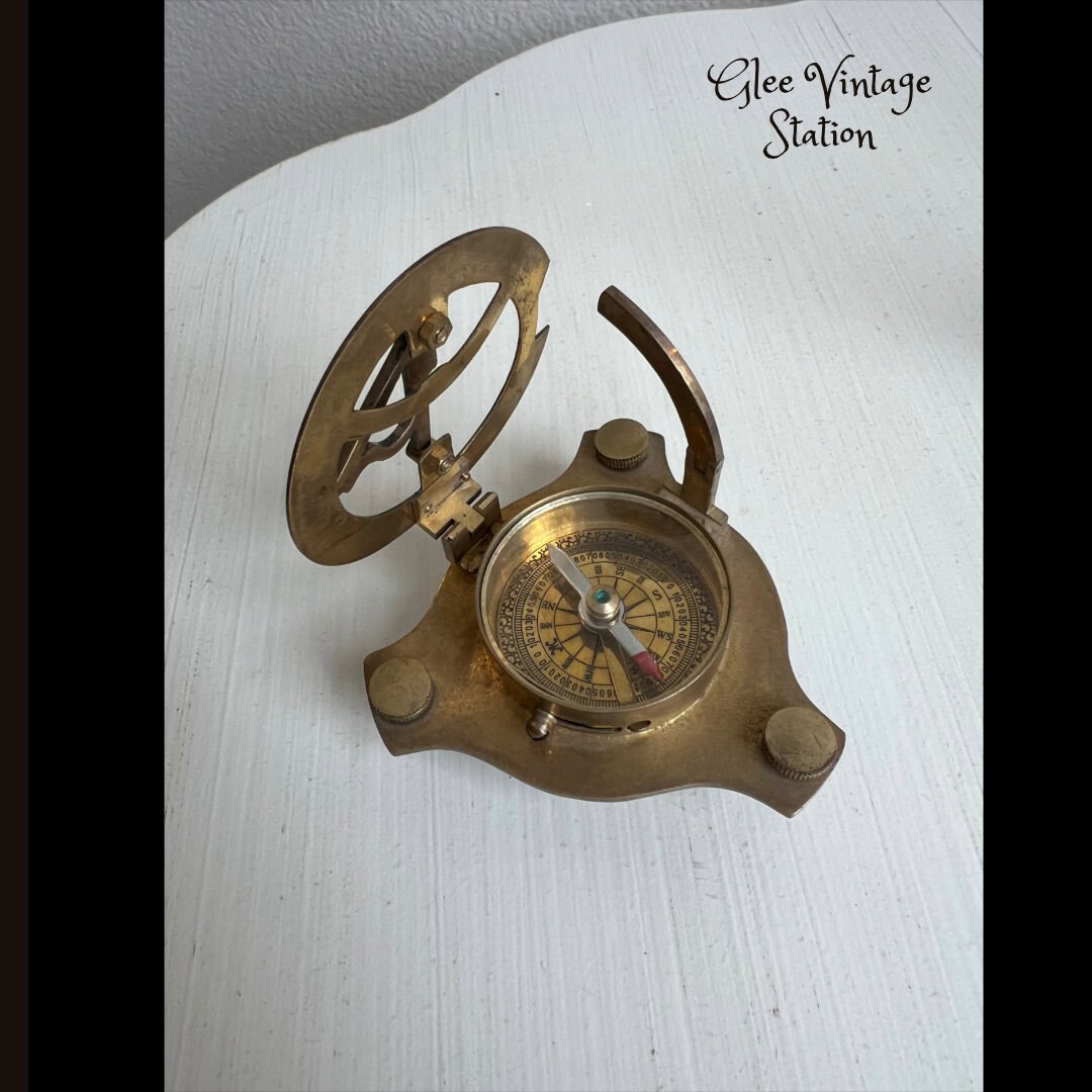 Vintage Brass Sundial Engraved and Working Well Unique Gift - Etsy