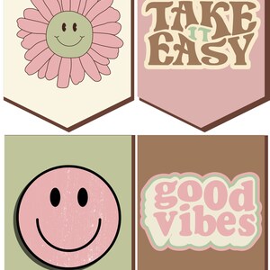 Neutral Retro Classroom Decor Bundle, Editable Canva Template for ...