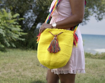 Colombian Crossbody Handmade Wayuu Bag. Colorful Mochila. Artisanal ...