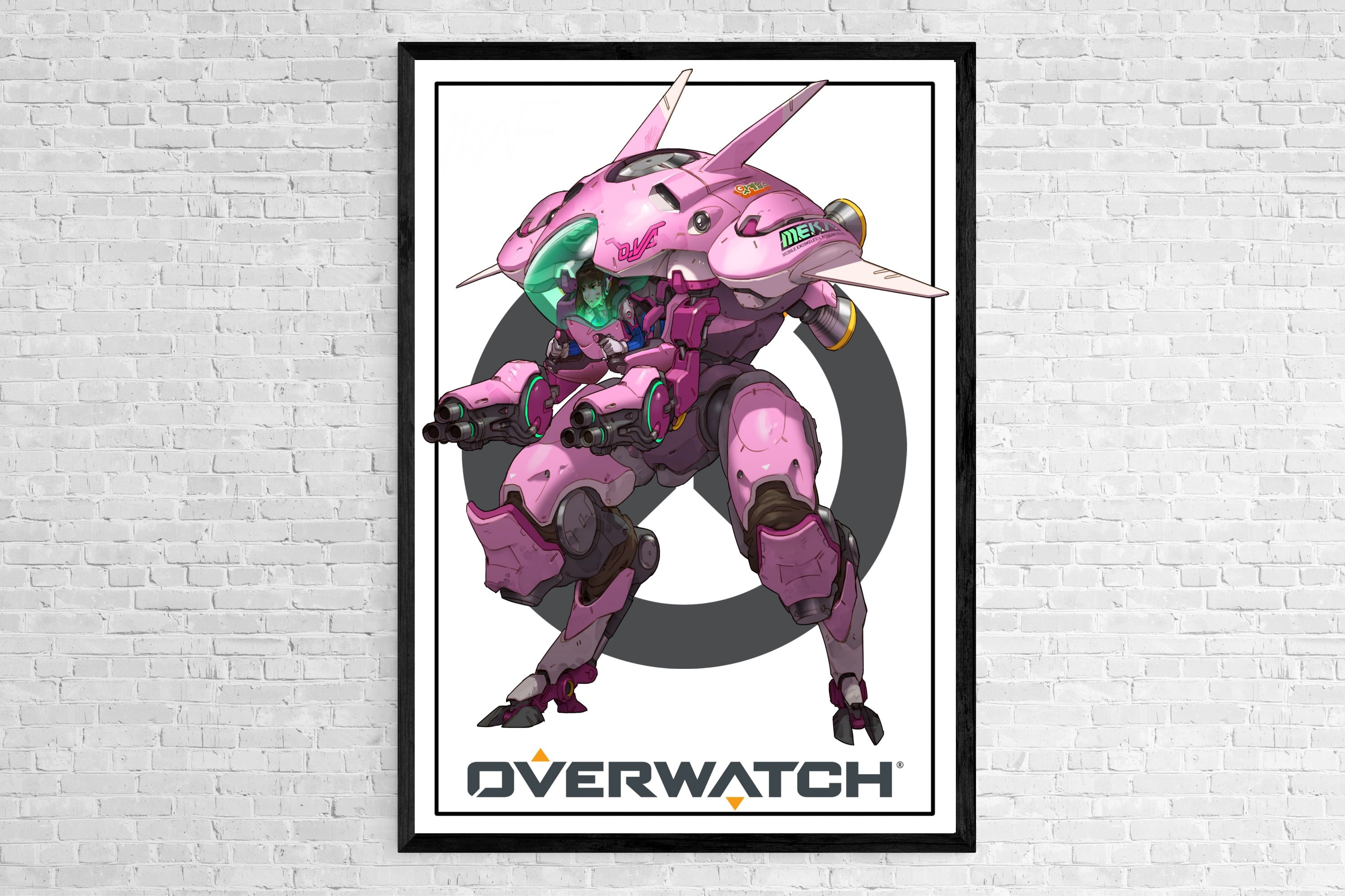 D.VA Original Overwatch Poster Cover Art Print Digital Art Deco Wall ...