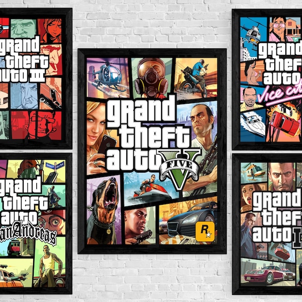 Grand theft auto cover art - Etsy México