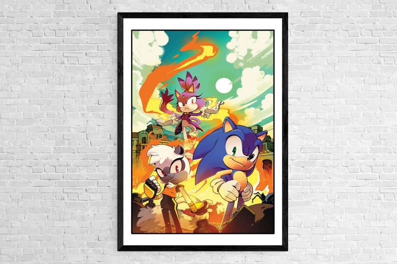 Sonic Game Art Art Deco Poster Comic - Etsy