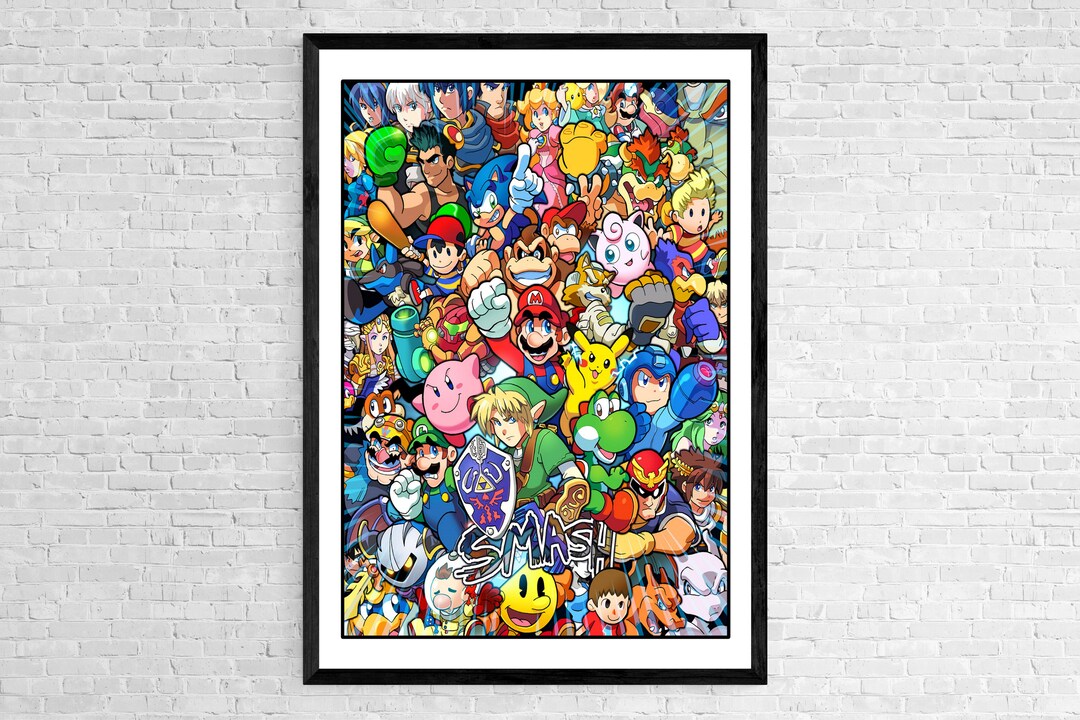 Super Smash Bros Art Deco Art Print Poster Comic Wall Art - Etsy Canada
