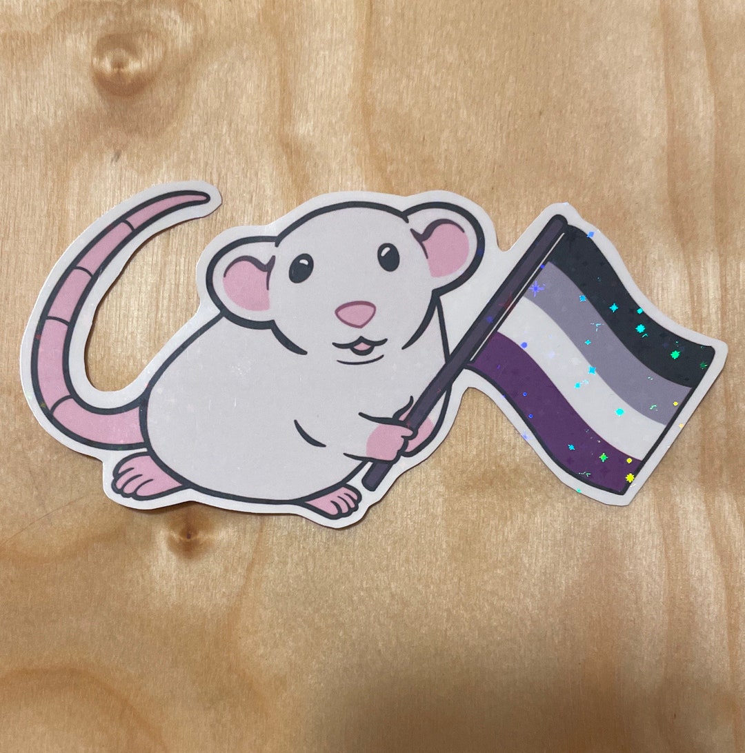 Pride Mouse Rat Any Flag 6 Stickers for 15.oo Decal Rodent Queer Gay ...